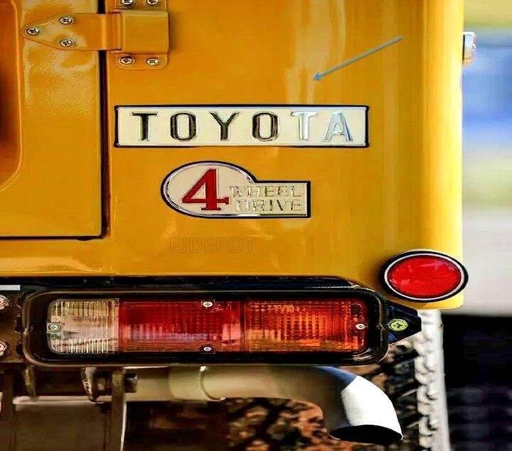 LAND CRUISER REAR QUARTER EMBLEM + GASKET TOYOTA FJ40 FJ43 FJ45 BJ40 ...
