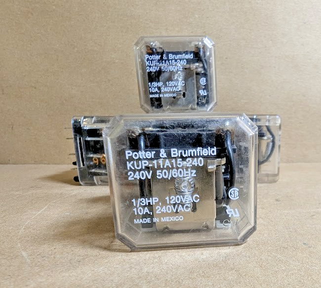TE Potter & Brumfield KUP-11A15-240 Gen. Power Relay, 240VAC, 10A, 3PDT ...