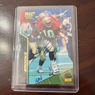 1995 Signature Rookies #11 Derrick Brooks On Card Auto Autograph #/7750 ...