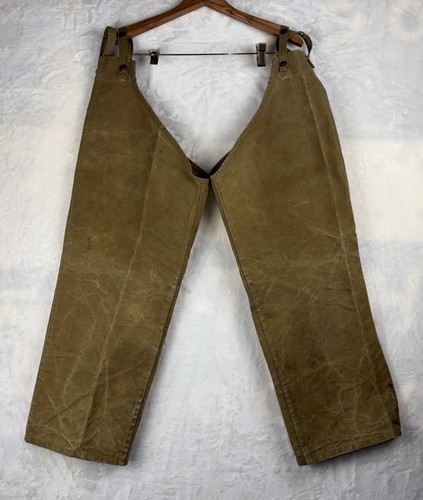Vintage CC Filson Hunting Fishing Chaps Brown Wax Cotton TN Regular ...