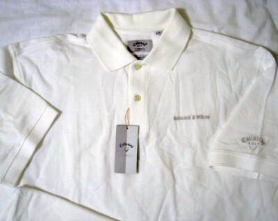 Bobcok & Wilcox ® B & W ® 100% Combed Cotton White M Medium Polo Shirt ...