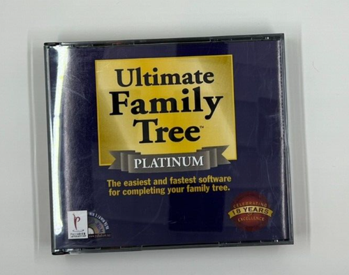 Ultimate Family Tree PLATINUM Software PC - 4 CD ROM set - 1998 ...