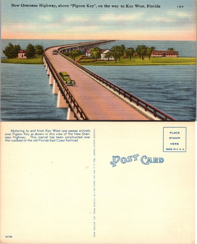 Florida FL Overseas Highway Bridge Pigeon Key Postcard | eBay
