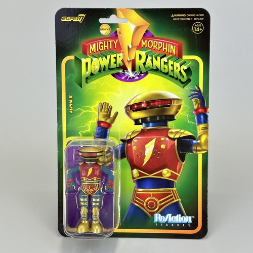 Super7 ReAction Alpha 5 Mighty Morphin Power Rangers 3.75" Action ...