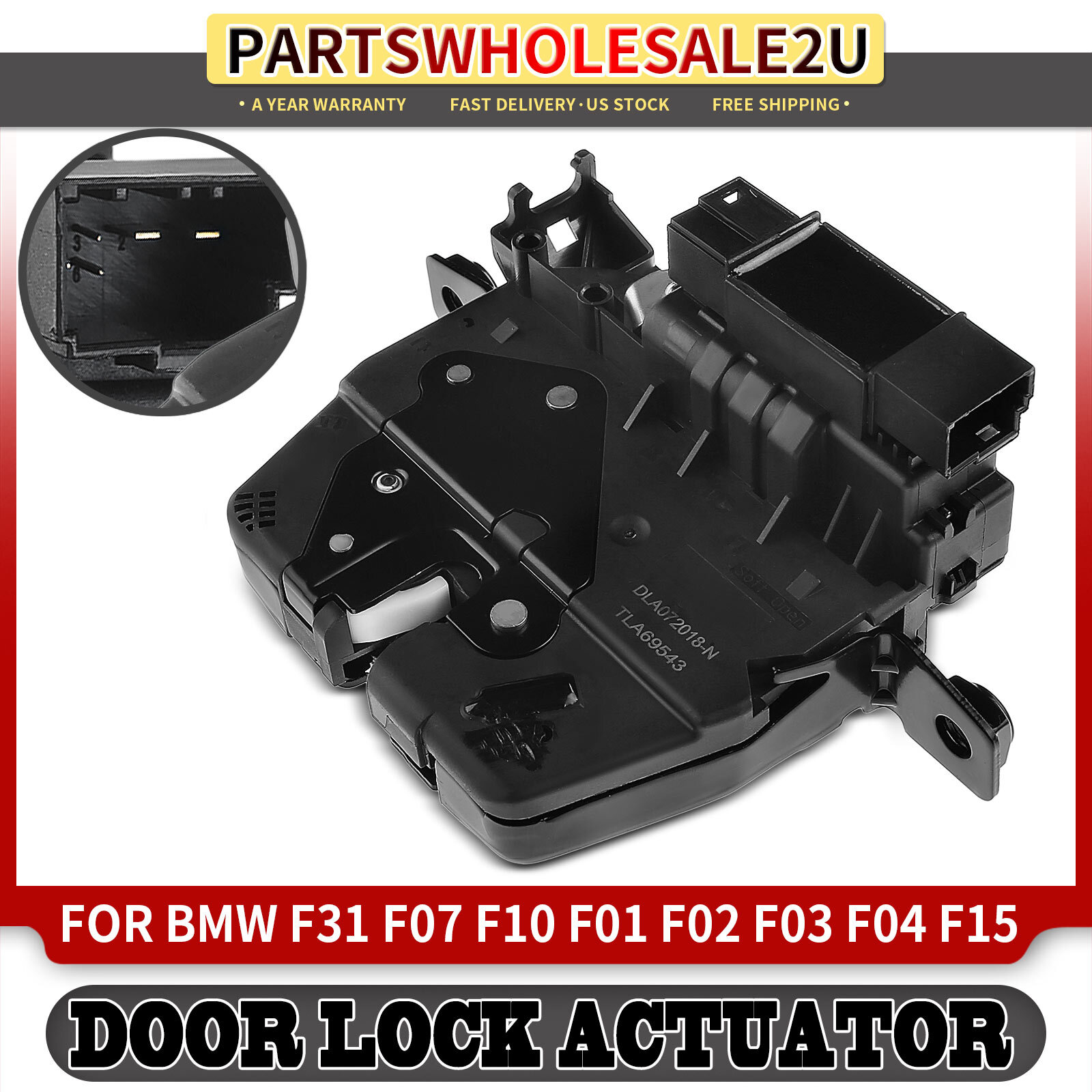 Rear Trunk Latch Lock Actuator w/ Power Lock 5Pins for BMW 535i 550i ...