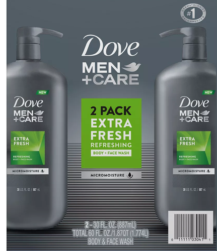 Dove Men Plus Care Body And Face Wash Extra Fresh Smells Amazing! 2CT ...