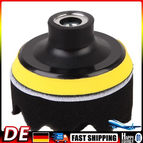 8pcs Car Polishing Disc Waxing Sponge Car Polisher Drill Adapter (2 ...