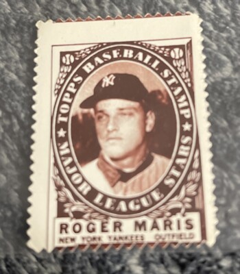1961 TOPPS BASEBALL STAMP ROGER MARIS SHARP💥 | eBay