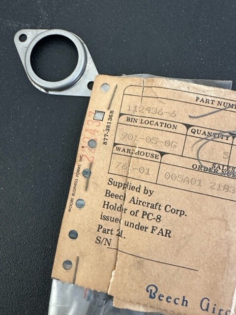Beechcraft Aircraft Retainer, P/N 112436-6 (New Surplus) (OKC) | eBay