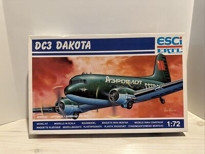DC3 Dakota 1:72 ESCI 9123 ERTL Complete Unassembled Model Kit NEW Open ...