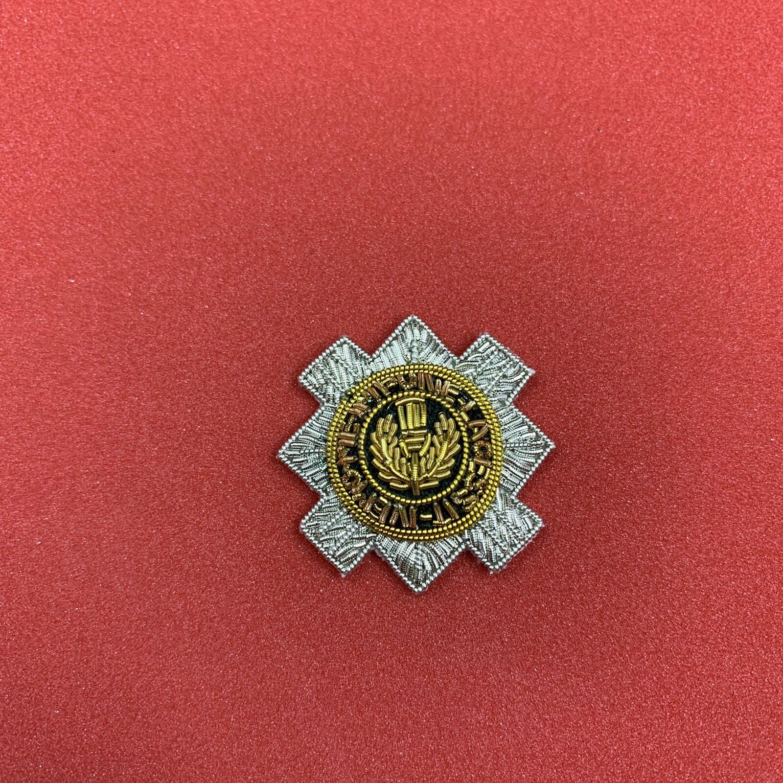 Scots Guards Officers Beret Badge Hand Embroidered Scots Guard Rank ...