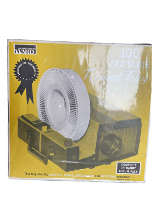 Round Slide Tray 100 2x2 Slides Montgomery Ward. Sealed, ripped ...