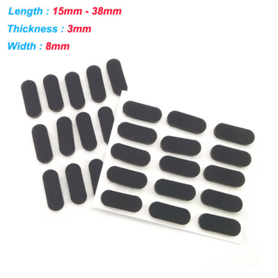 8mm Width Rubber Feet Pad Self Adhesive Gasket Oval Anti-Slip Laptops ...