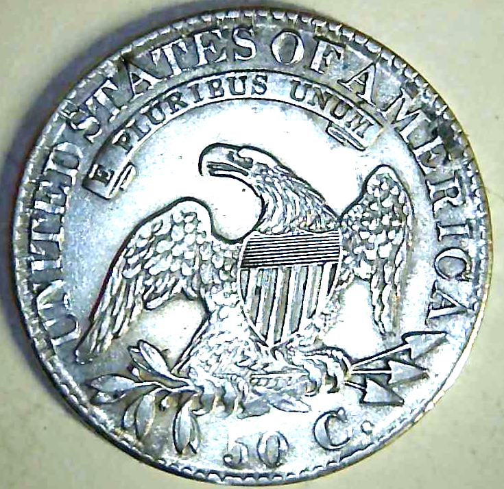 1827 Capped Bust Half Dollar, Square Base 2 Variety ~ Free Shipping ...