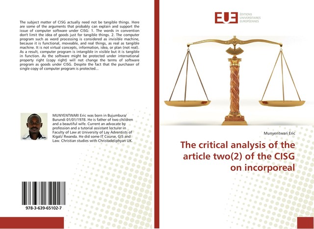 The Critical Analysis of The Article Two (2) of The Cisg On Incorporeal von Munyentwari Eric ...