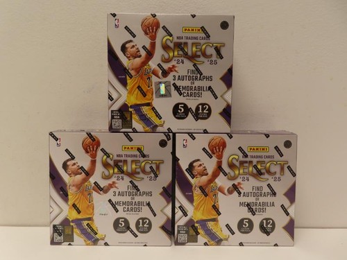 (3) Lot 2024-25 Panini Select NBA Basketball Factory Sealed Hobby Box ...