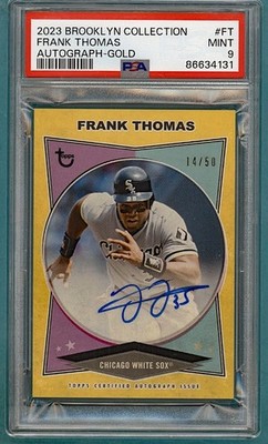 023 Topps Brooklyn Collection Frank Thomas Autograph Gold /50 #FT PSA 9 ...