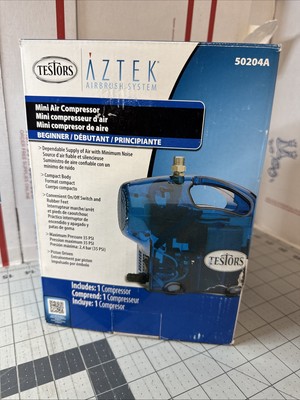 TESTORS 50204A AZTEK AIRBRUSH SYSTEM MINI AIR COMPRESSOR Tested Working ...