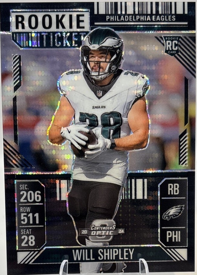 2024 Panini Contenders Optic - Rookie Ticket Will Shipley #98 Black ...
