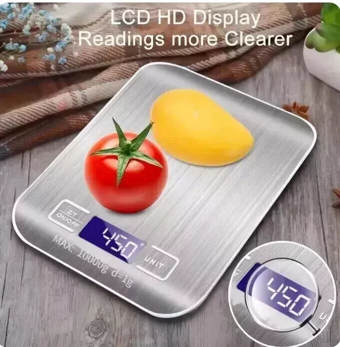 Digital 5kg Kitchen Scales Electronic Balance LCD Food Weight Postal ...