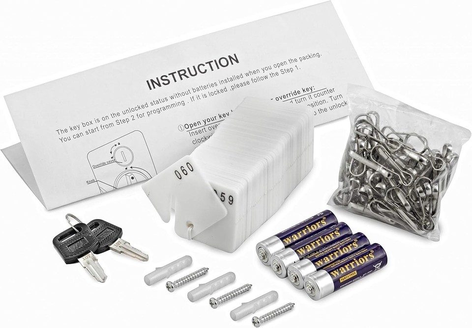 Multi-Purpose Key Storage Box - 60 Hooks with Code Lock for Secure ...
