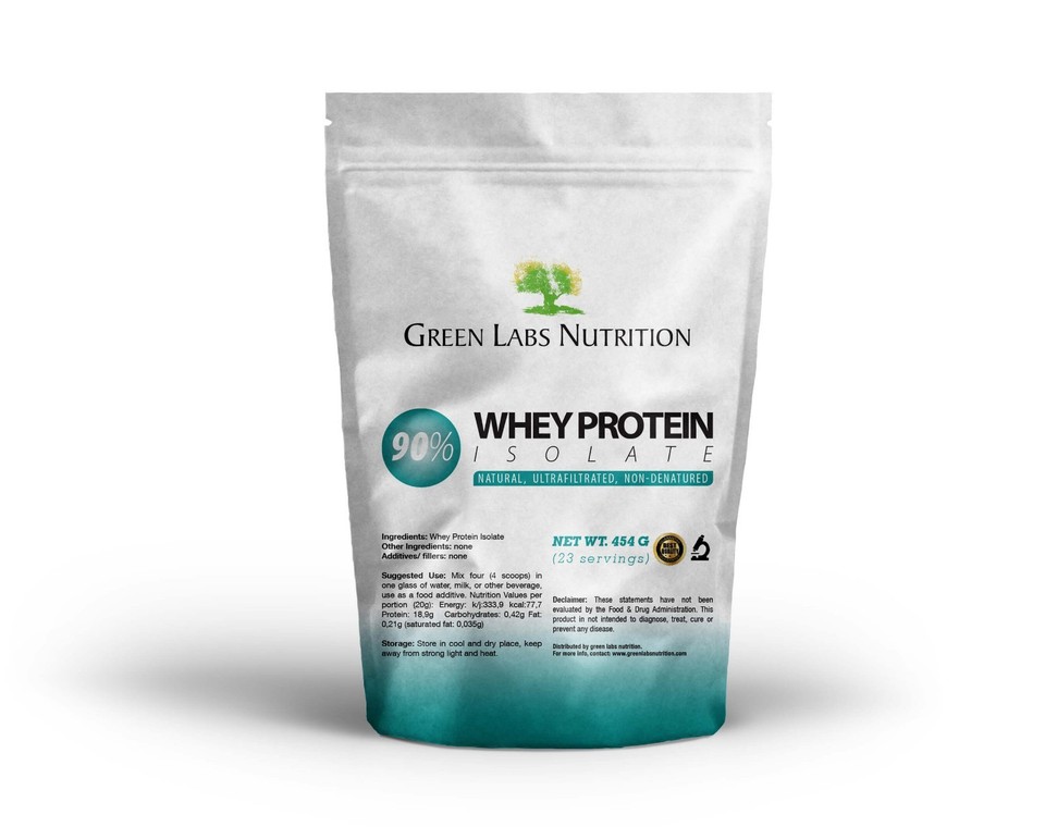 Whey Protein Isolate WPI 90% Pure Powder – Unflavored, High Protein ...