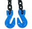 3/8" x 10' G100 High Grade Transportation Chain w/ Grab Hooks, 8800 lbs ...