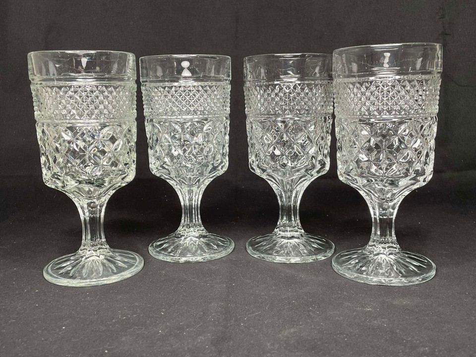 Vintage Anchor Hocking Wexford Diamond Pattern Drinkware Glasses YOUR ...