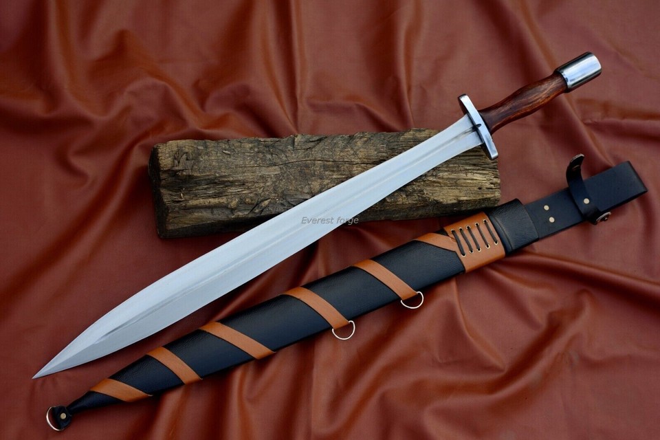 24 inches Blade Greek Xiphos Sword-Replica Sword-Hand crafted-Forged ...