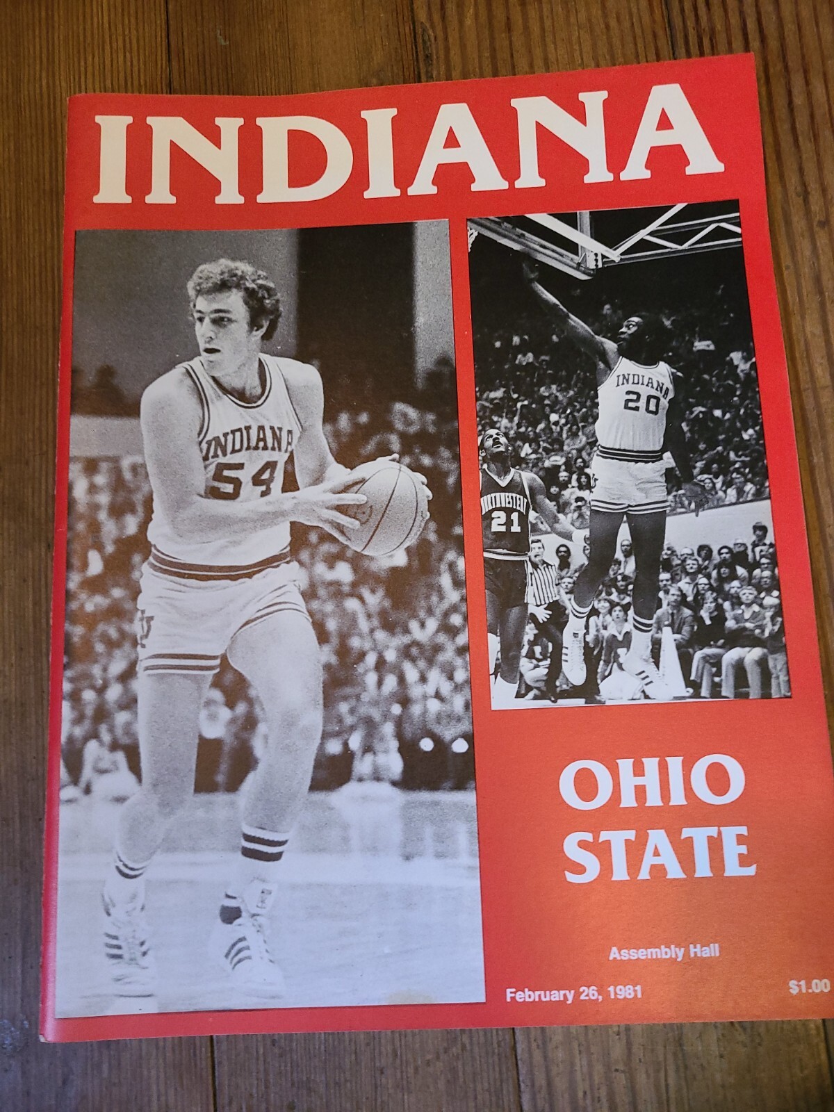 1981 OHIO STATE ASSEMBLY HALL IU HOOSIERS INDIANA BASKETBALL MAGAZINE ...
