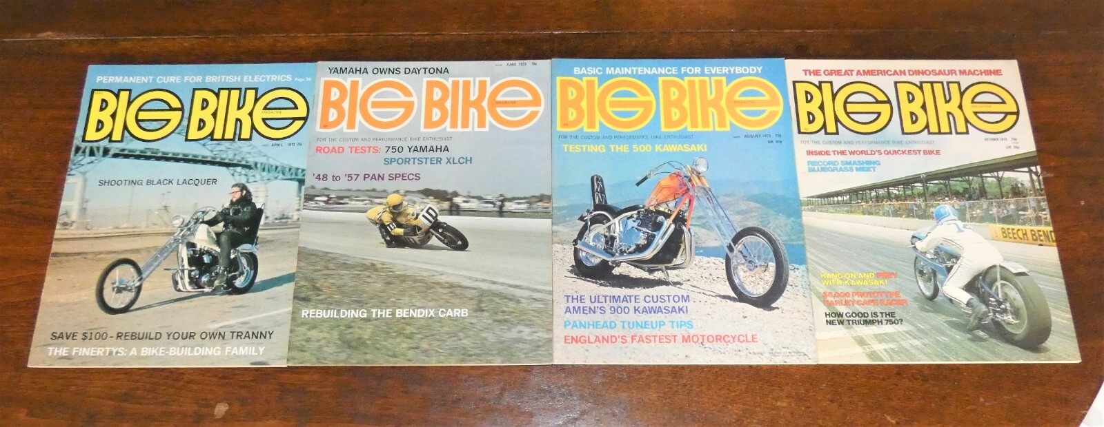 Very Nice Lot of 4 BIG BIKE Vintage Motorcycle Magazines 1972 - 1973 ...