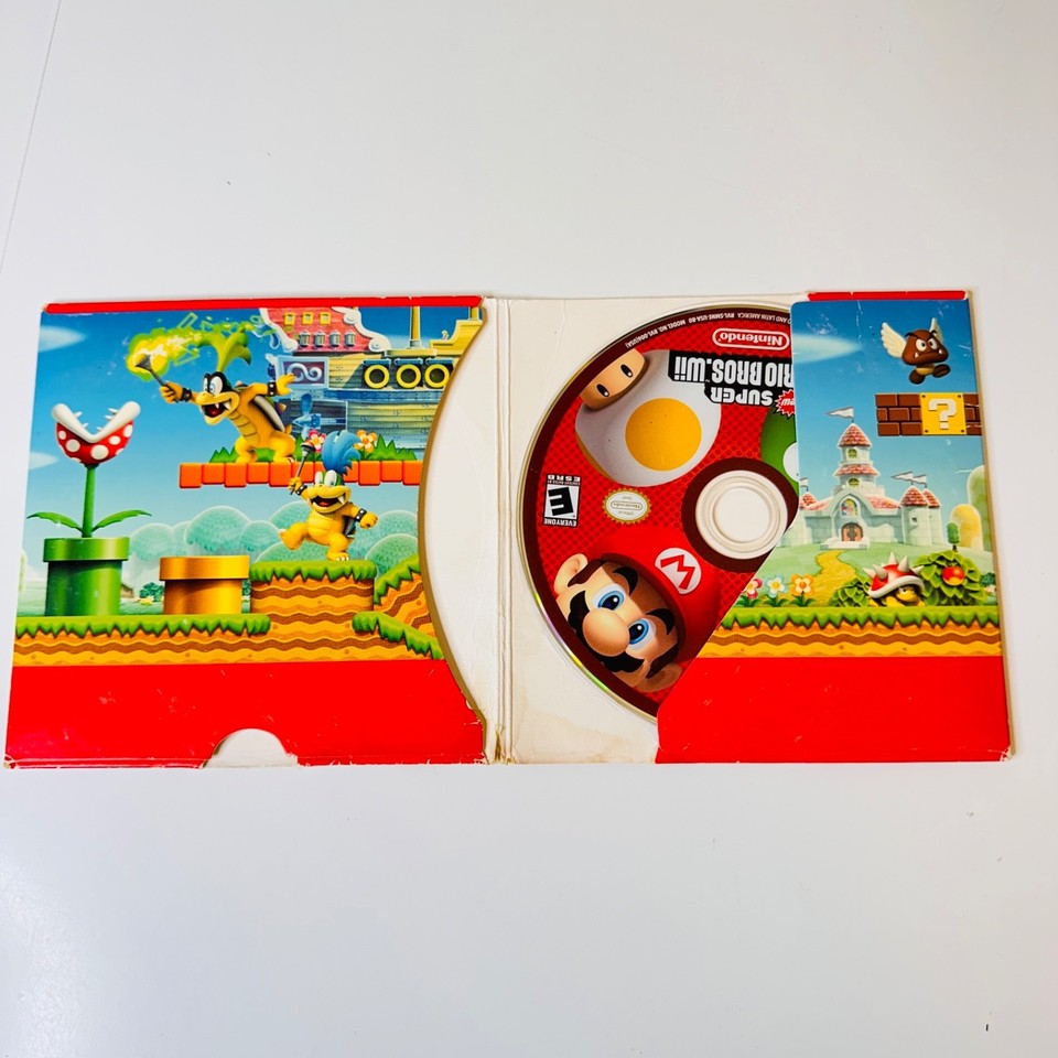 New Super Mario Bros Wii (Nintendo Wii, 2009) Discs Surfaces Are As New ...