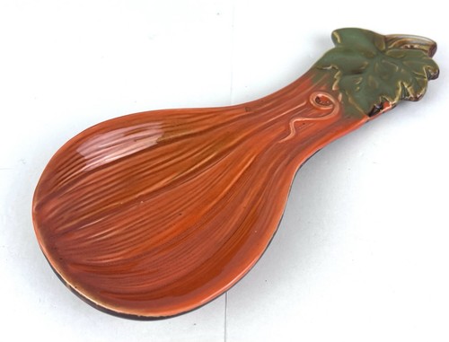 Ceramic Spoon Rest Pumpkin Squash Gourd Fall Harvest ~ Hand Painted | eBay