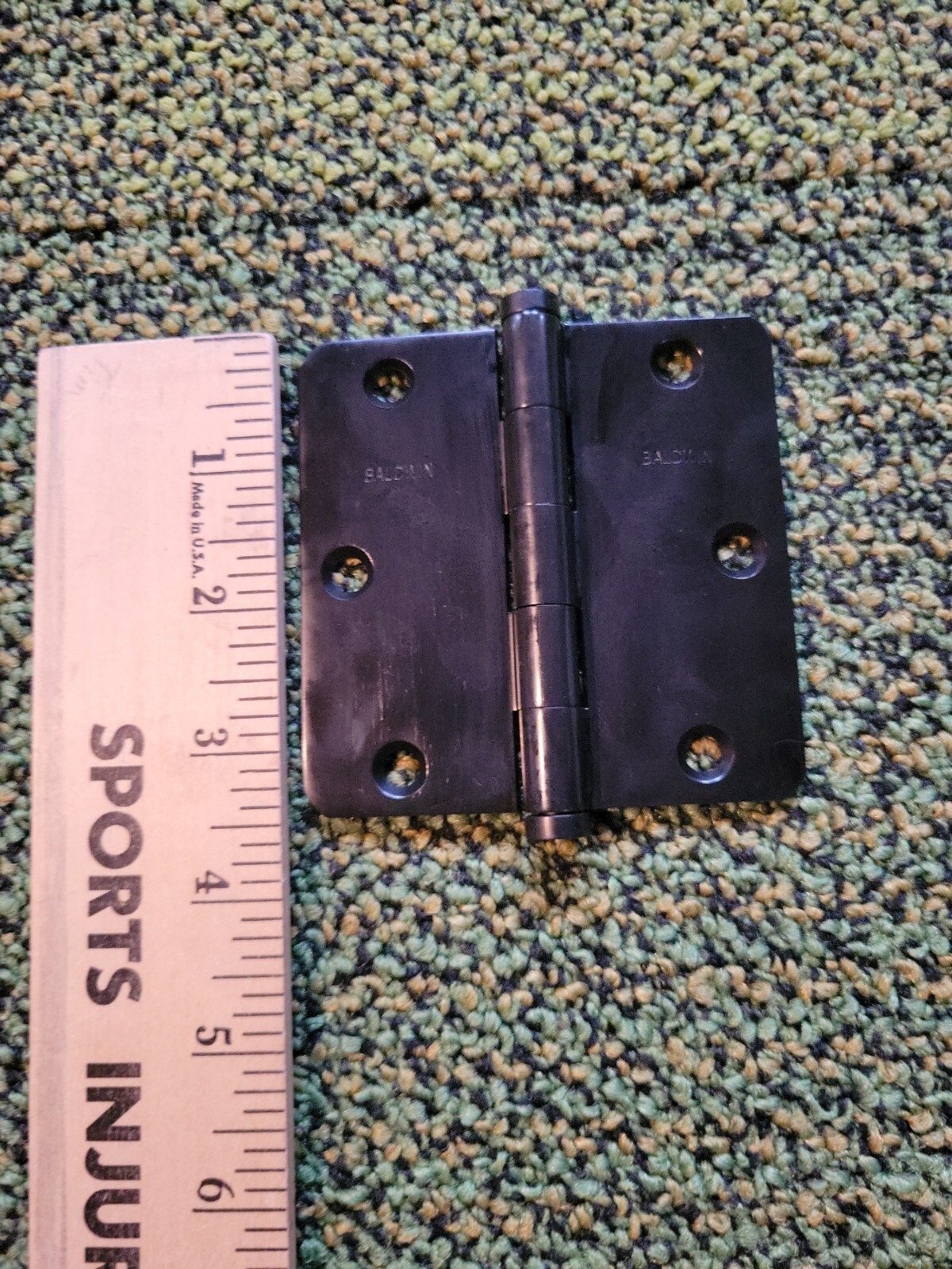 Baldwin 3.5 .5 Solid Brass Square Corner Plain Bearing Mortise Hinge - Chrome for sale online | eBay