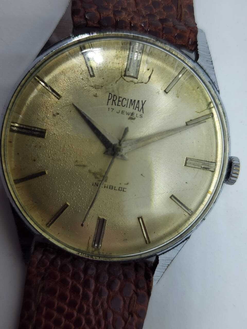 Vintage Precimax Lizard leather band - Dress watch Manual Wind AS1686 ...