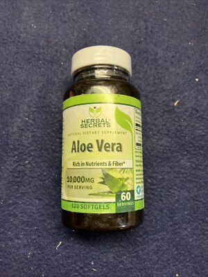 Herbal Secrets 120 Aloe Vera Gel Equivalent Rapid Release Exp 11/25 | eBay
