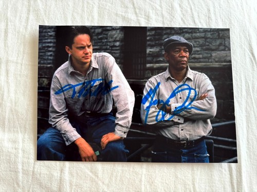 Tim Robbins Morgan Freeman Shawshank Redemption signed autographed ...