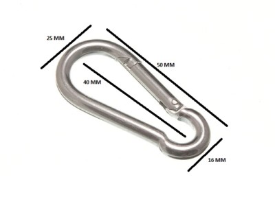 Snap Spring Clip Carbine Hook Carabiner 5mm 3/16 ZP Pack Size 100 | eBay