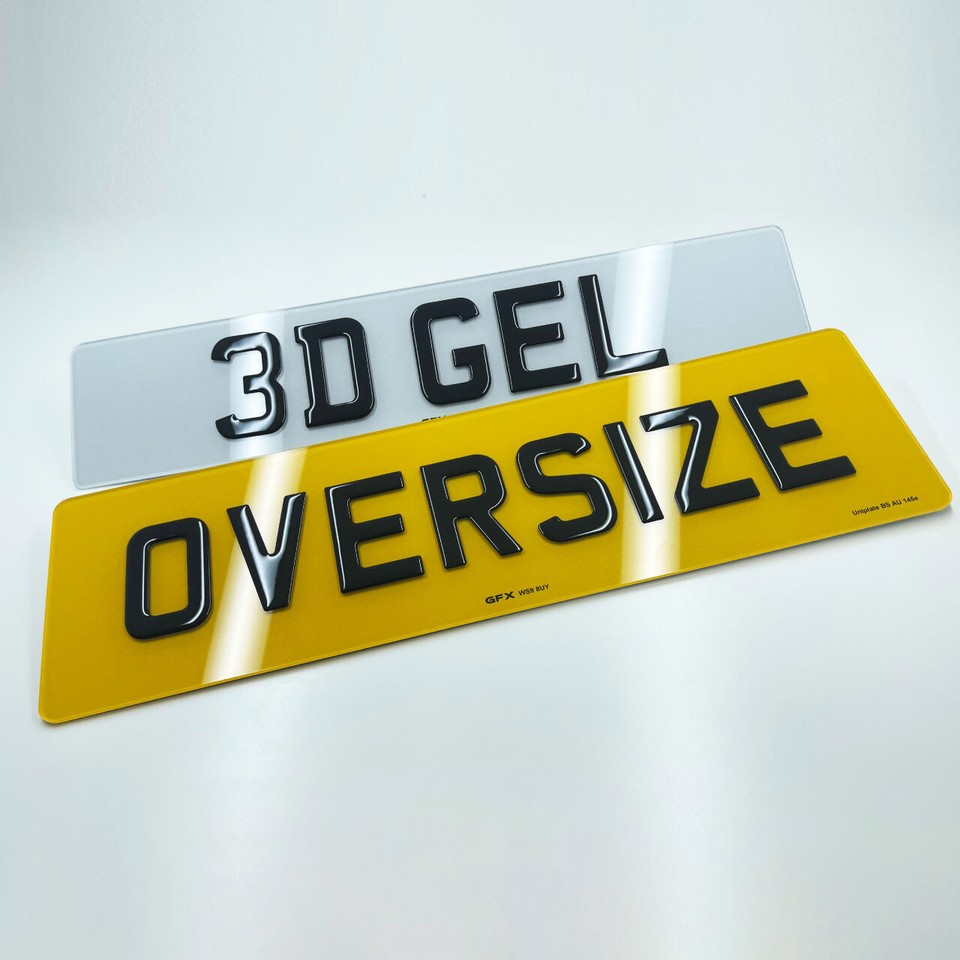 Oversize Range Rover Jaguar Bentley Number Plates - STANDARD/ 3D Gel ...