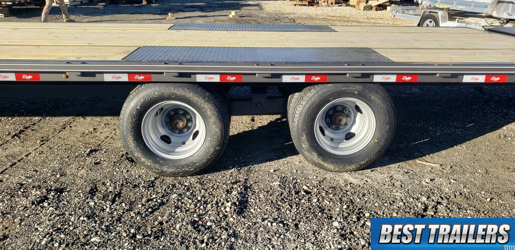 flatbed gooseneck 10 ton deckover equipment trailer 35ft flat bed 210gn ...
