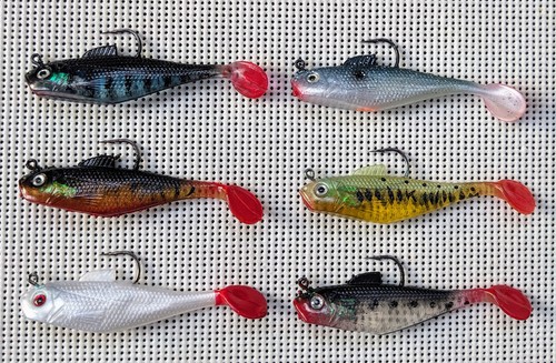 Pre-Rigged Jig Head Soft Bait Fishing Lure Paddle Tail Swimbaits | eBay UK