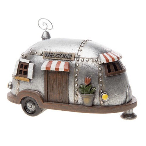 NEW MINIATURE RESIN SILVER CAMPER | eBay