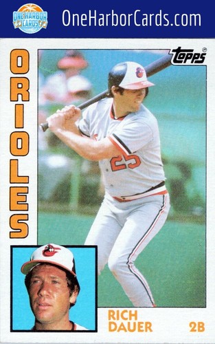 1984 Topps Baltimore Orioles Baseball Card #723 Rich Dauer | eBay