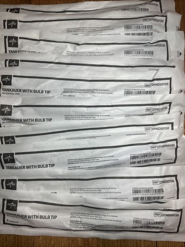 10 Medline Yankauer With Bulb Tip No Control Vent individually sealed ...