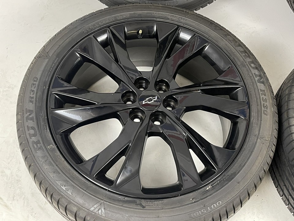 4 2020 Chevy Blazer 21" Factory OEM Wheels Rims Tires 5938 gloss black ...