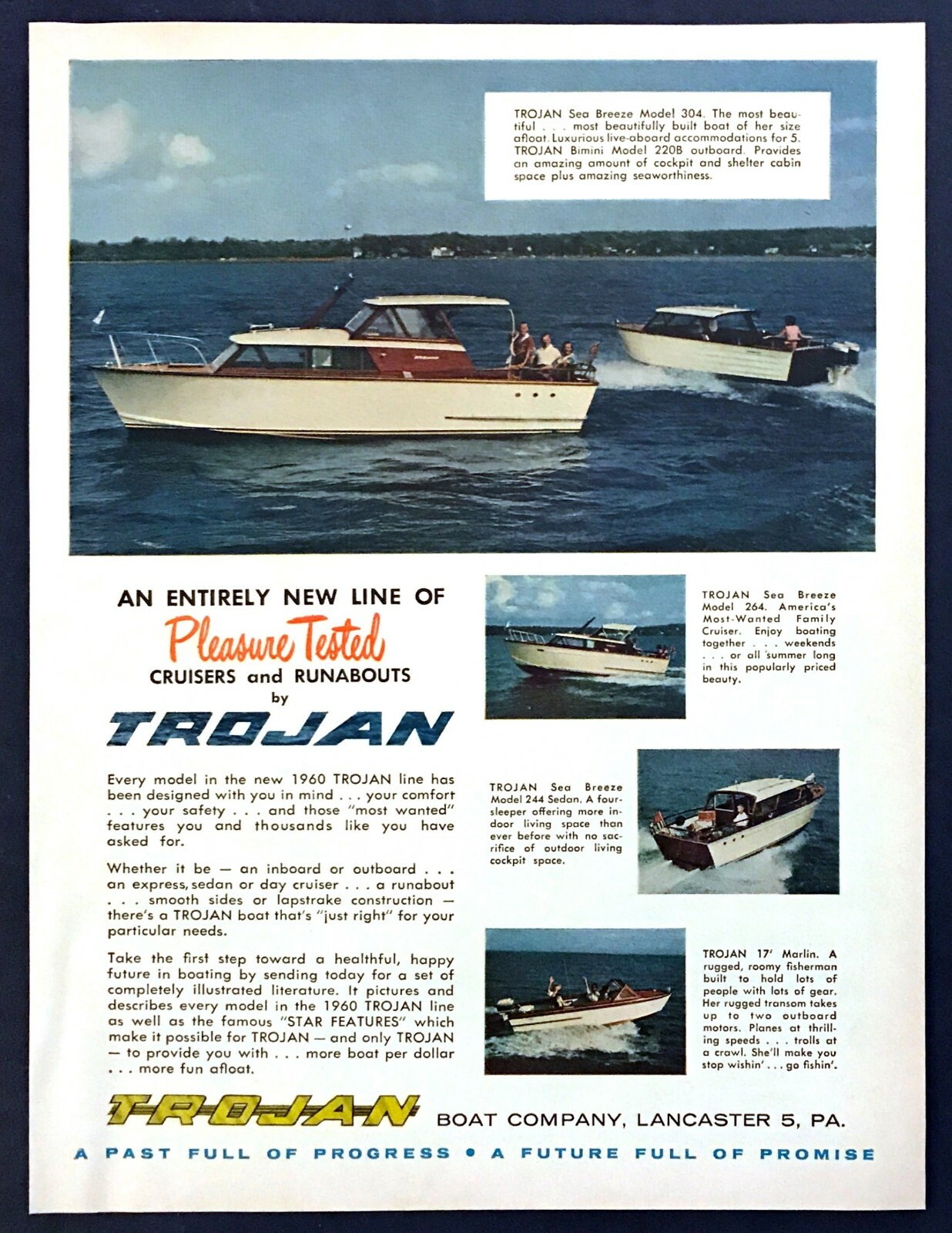 1960 Trojan Sea Breeze Model 304 264 244 Marlin photo "Pleasure Tested ...