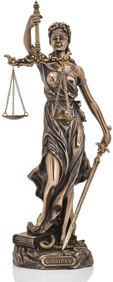 Bronze Lady Justice/ Blind Lady Scales of Justice Statue Law Lawyer ...