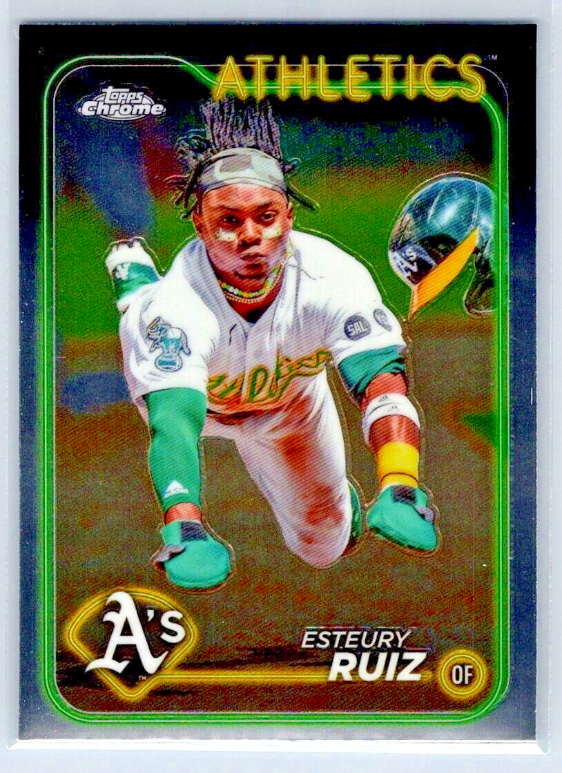 2024 Topps Chrome Baseball - Esteury Ruiz - Oakland Athletics - Base ...