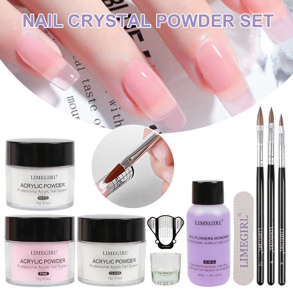 Acrylic Nail Liquid Kit Complete Acrylic Nail Kit Beginners Clear Nude