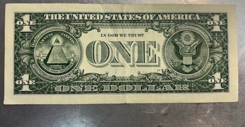 77774488 Binary Repeater Fancy Serial Number One Dollar Bill | eBay